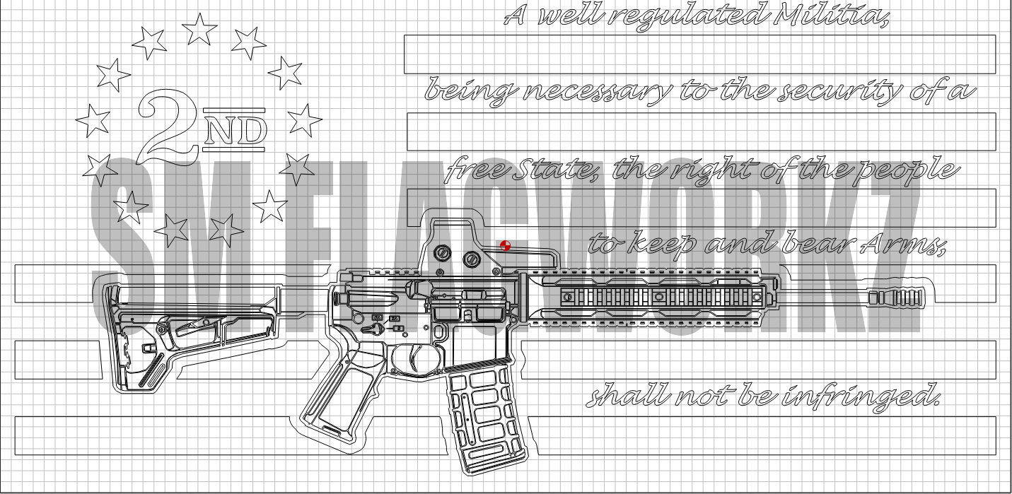 2nd Amendment AR Wood Flag Svg File - Etsy