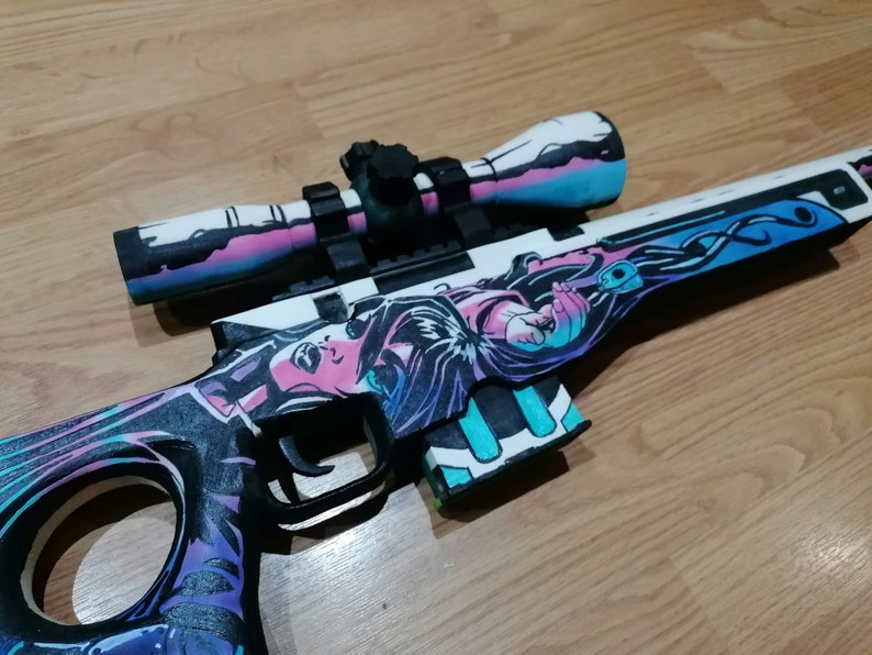 AWP Neo Noir 1:1 From Csgo / Handmade Modelpainting /stickers ...
