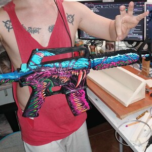 M4A1 S Hyper Beast 1:1 From Csgo / Handmade Modelpainting - Etsy