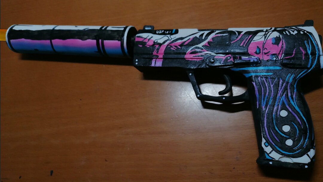 USP Neo Noir CS GO Gift Perfect Gift Boyfriend Gift Csgo Real Life Size ...