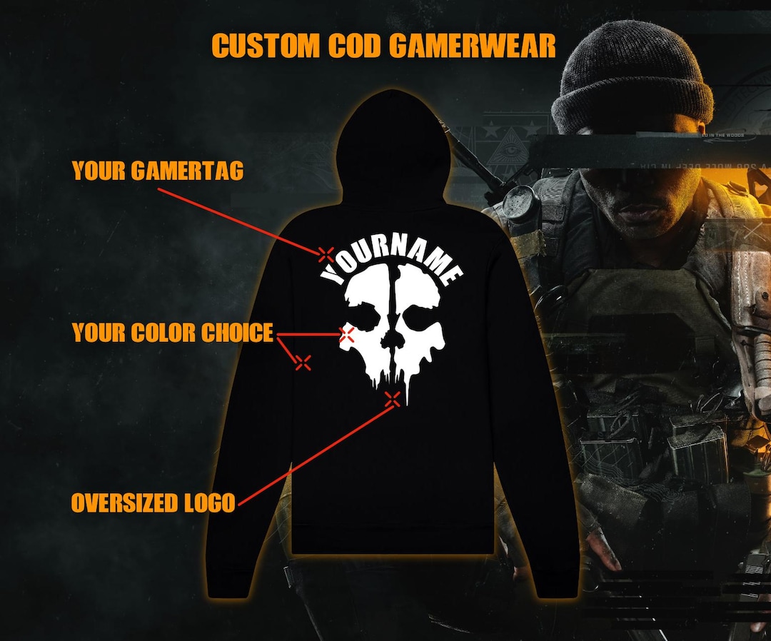 COD Modern Warfare Custom Personalized Gamertag Team Fleece Hoodie ...