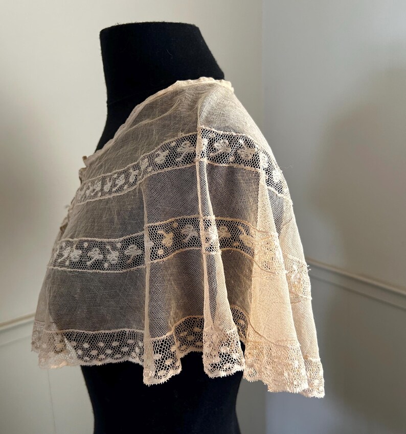 Edwardian Lace Collar Dress Front Delicate Floral Unused - Etsy
