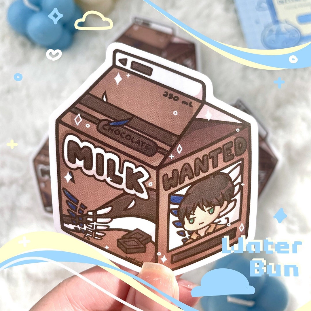 3" Chocolate Milk Carton Anime Vinyl Sticker - Etsy
