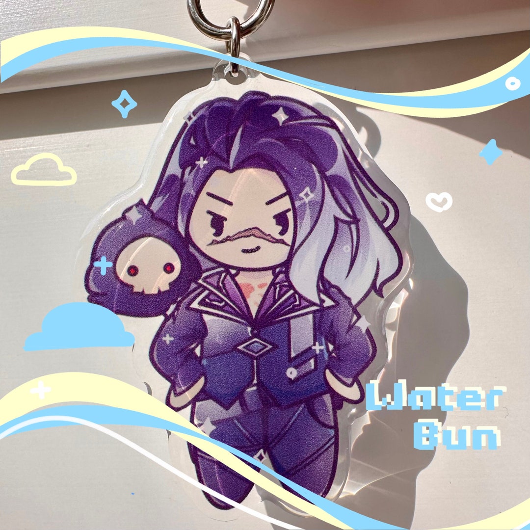 Anime Emo Ghost Duo Acrylic Keychain With Star Chain - Etsy