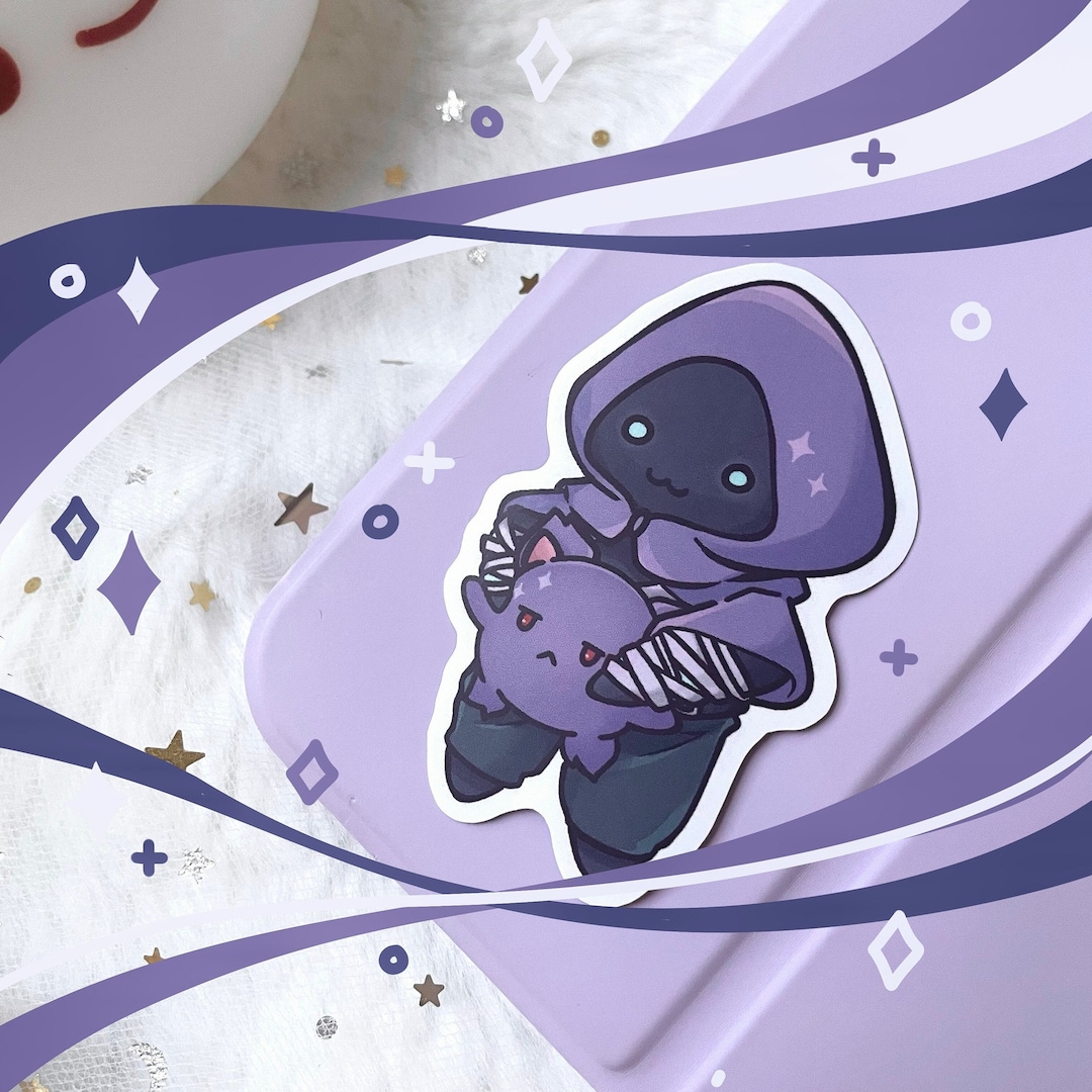 3 Purple Ghosts Duo Vinyl Sticker Val PKMN - Etsy