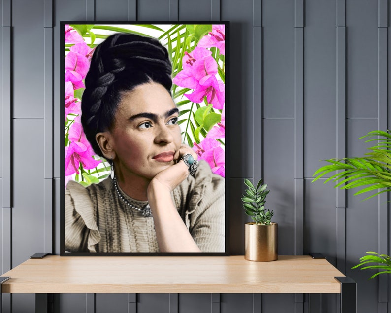 Frida Kahlo Poster, Wall Art, Mexican Folk Art, Modern Art, Home Decor ...