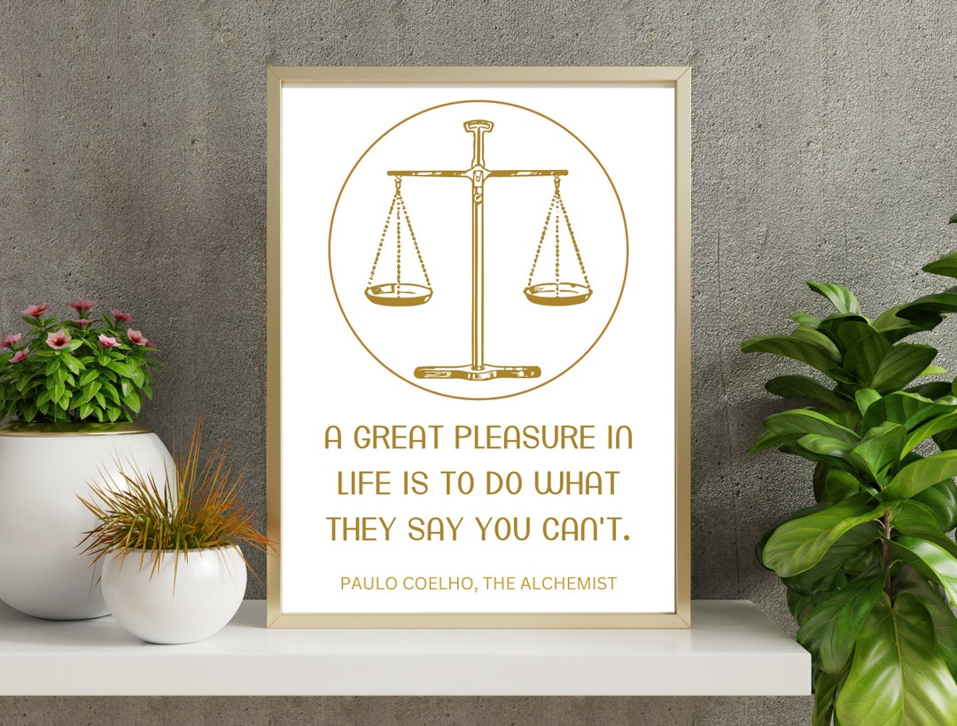 Paulo Coelho Wall Art, the Alchemist Quote, Famous Quote, Inspirational ...