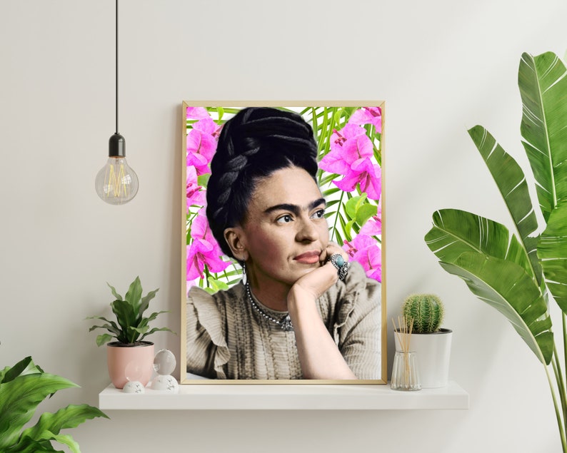 Frida Kahlo Poster, Wall Art, Mexican Folk Art, Modern Art, Home Decor ...