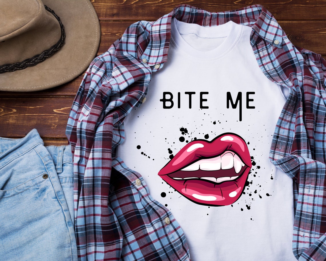 Vampire Design "bite Me" Digital Download, Vampire SVG, Bite Me ...