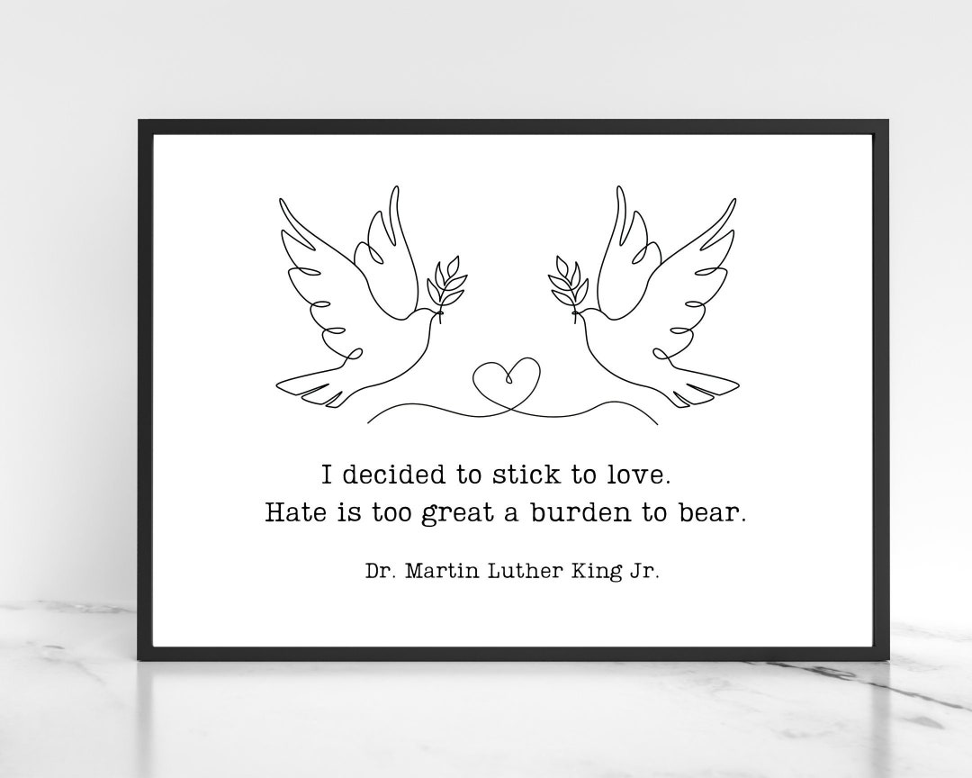 Martin Luther King Jr, Quote, Minimalist, Line Art, Wall Art, Home ...