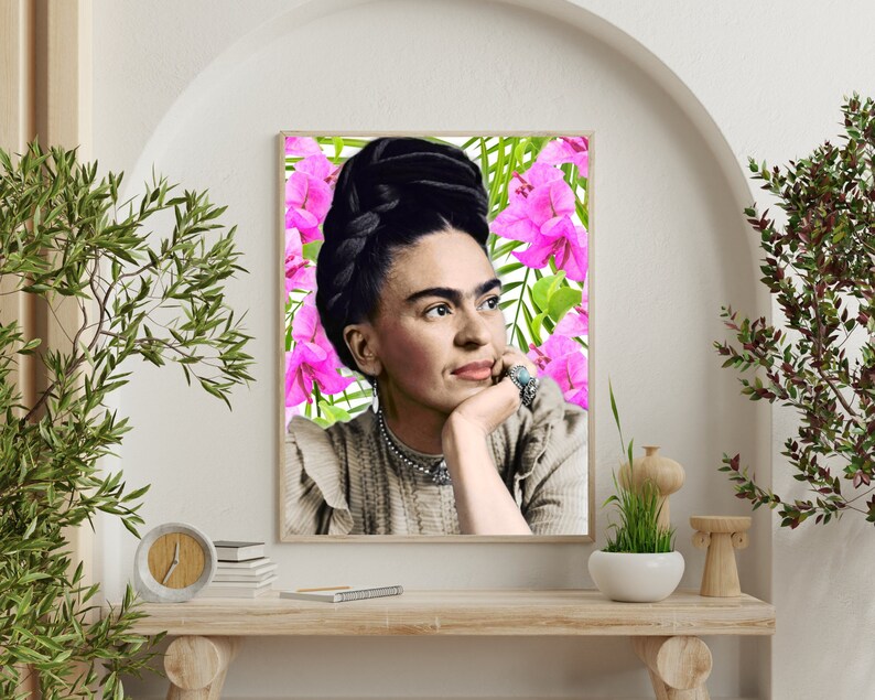 Frida Kahlo Poster, Wall Art, Mexican Folk Art, Modern Art, Home Decor ...