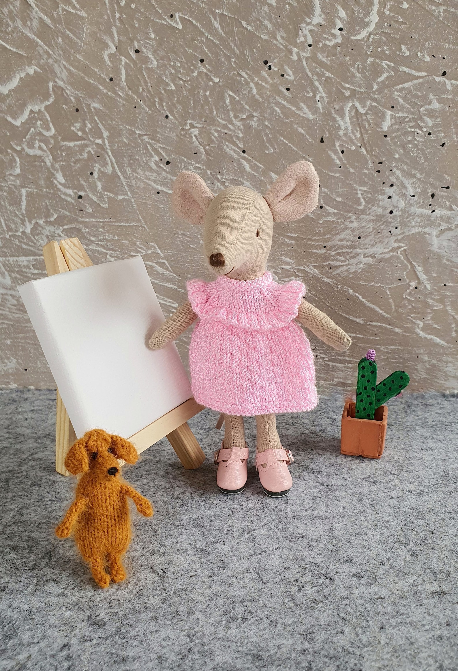 Maileg Mouse Big Sister Knitting Pattern, Dress With Ruffle PDF Pattern ...