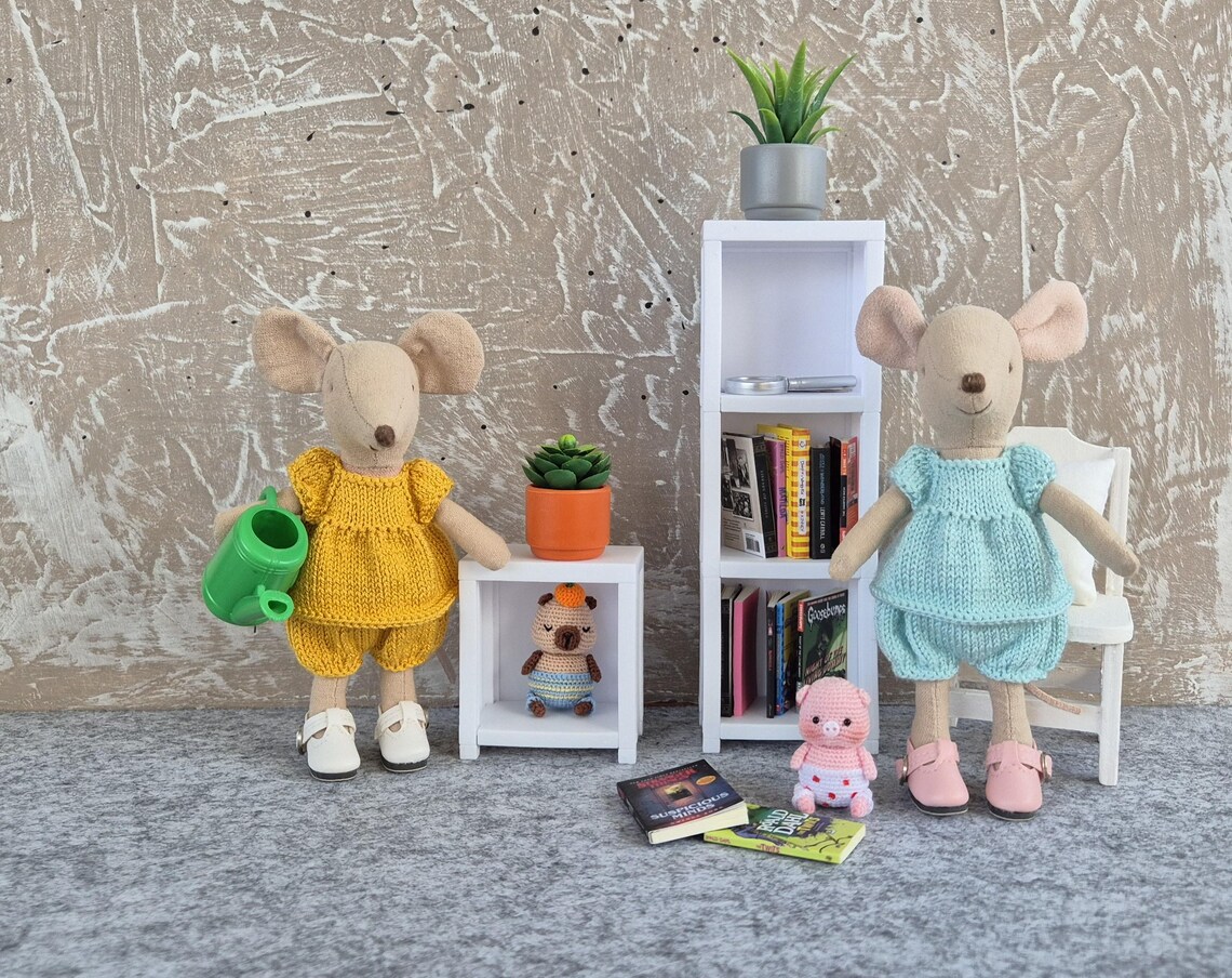Maileg Mouse Big Sister Knitting Pattern, Shorts & Jacket PDF Pattern ...