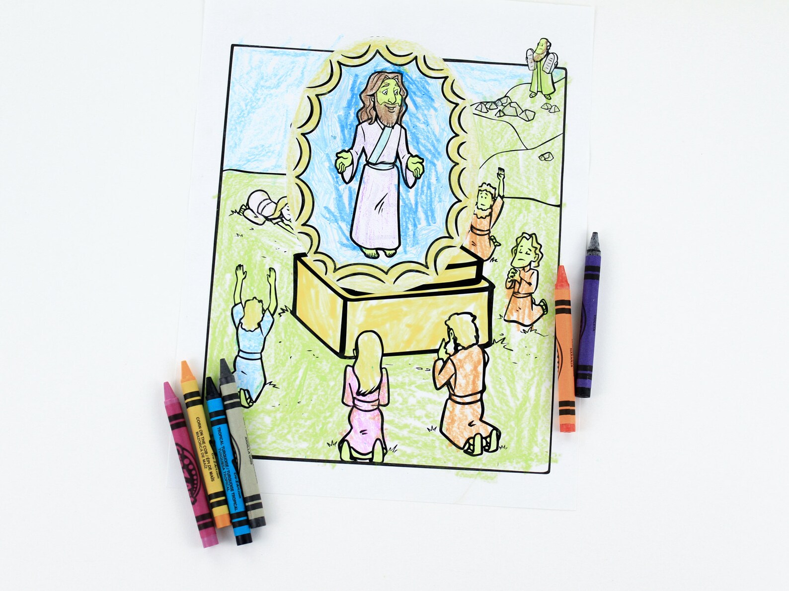 Golden Calf Bible Coloring Craft for Kids Printable Worship God Not ...