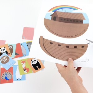 Noah's Ark Matching Game Children's Bible Learning Activities for Youth ...