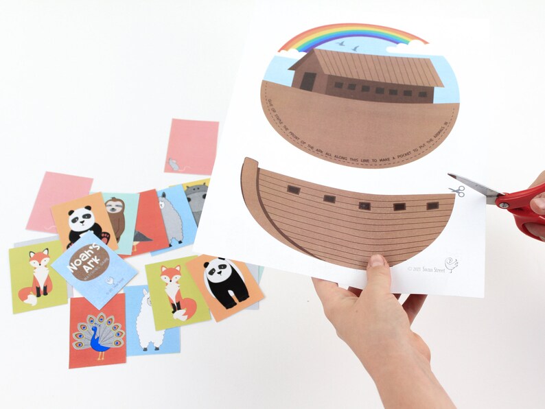 Noah's Ark Matching Game Children's Bible Learning Activities for Youth ...
