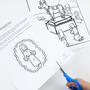 Golden Calf Bible Coloring Craft for Kids Printable Worship God Not ...