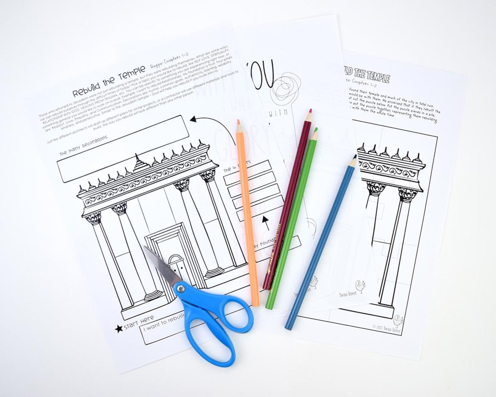 Rebuild the Temple Bible Activity Printable Haggai Worksheet for Kids ...