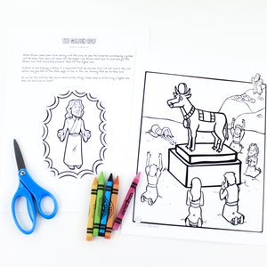 Golden Calf Bible Coloring Craft for Kids Printable Worship God Not ...