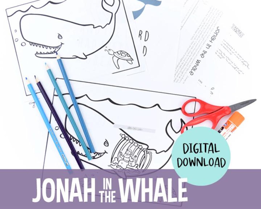 Jonah and the Whale Accordion Craft | Kids Bible Story Activity | Fun ...