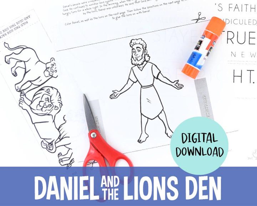 Daniel and the Lions’ Den Craft | Bible Story Visual Activity | Faith ...