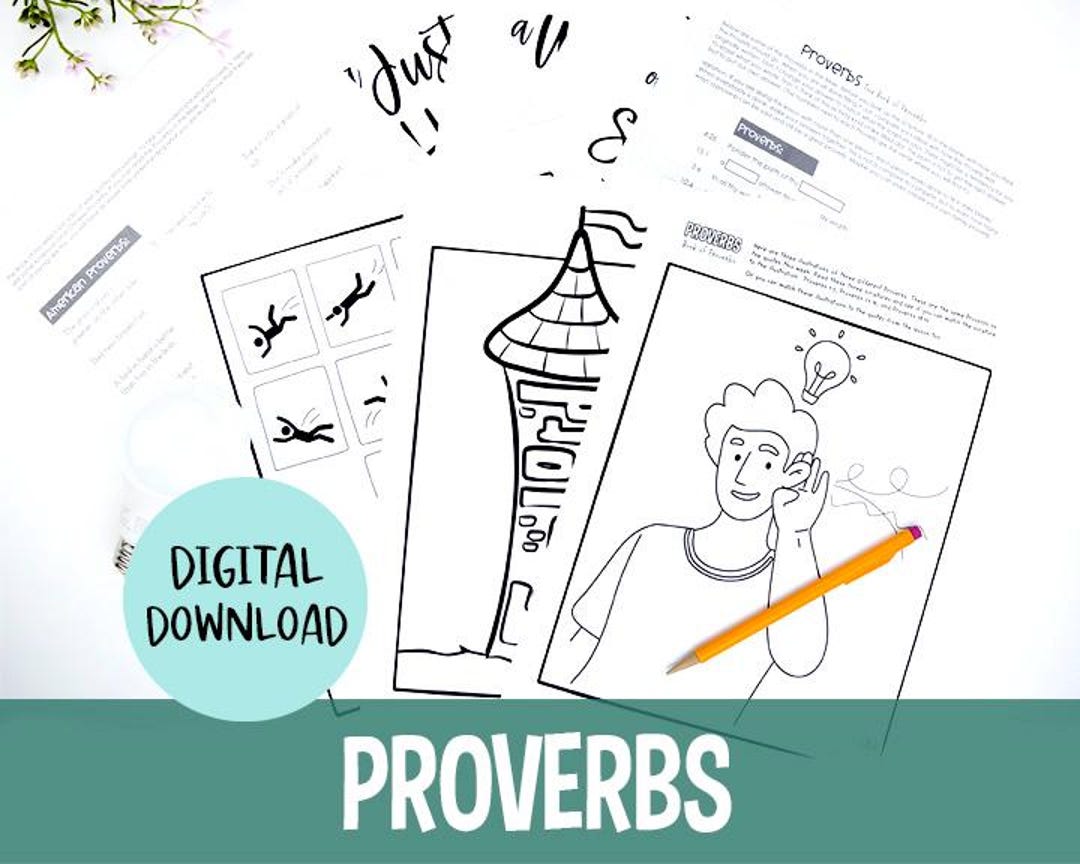 Proverbs Bible Activity Printable Worksheet for Kids and Teens ...