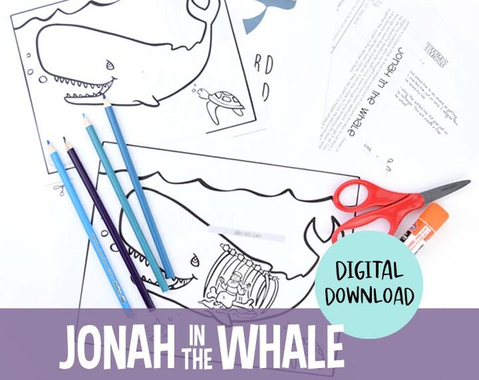 Jonah and the Whale Sunday School Craft, Bible Story Activities ...