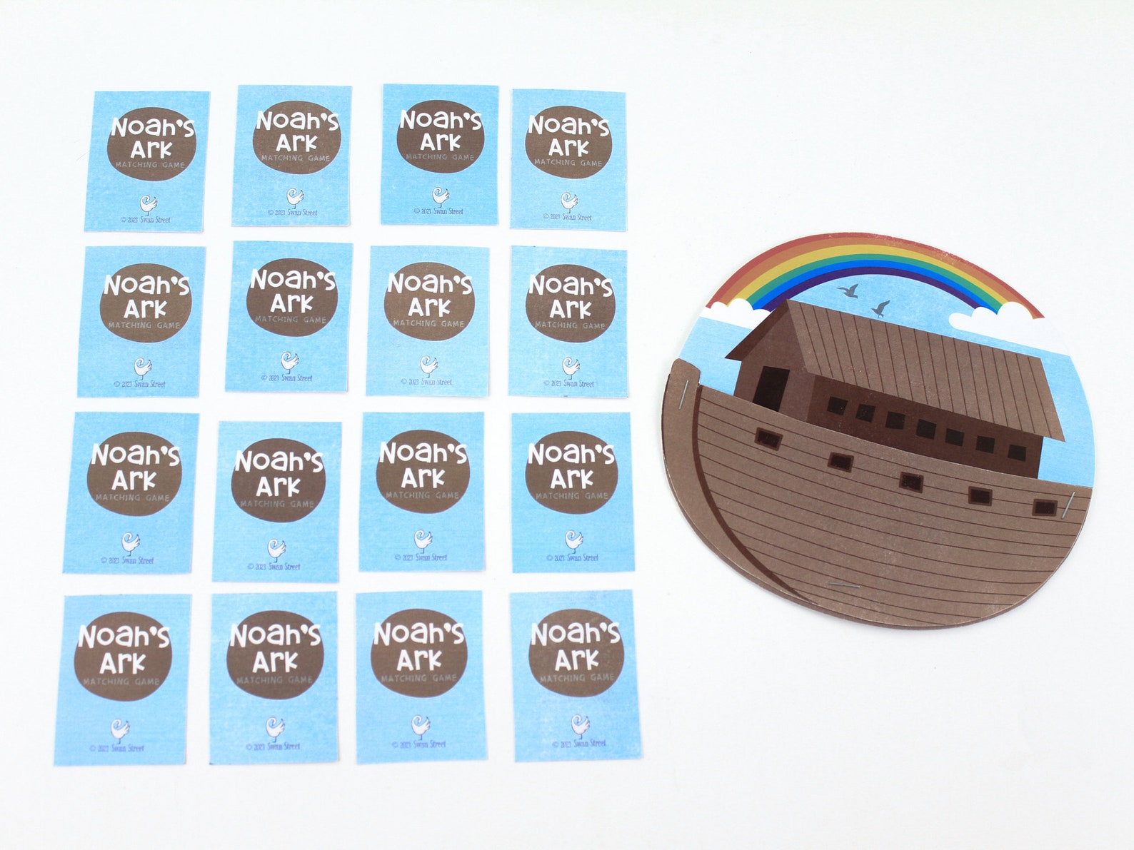 Noah's Ark Matching Game Children's Bible Learning Activities for Youth ...