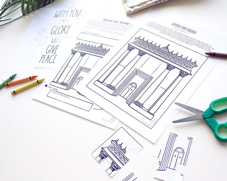 Rebuild the Temple Bible Activity Printable Haggai Worksheet for Kids ...