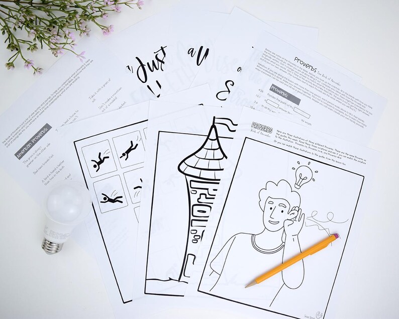 Proverbs Bible Activity Printable Worksheet for Kids and Teens ...