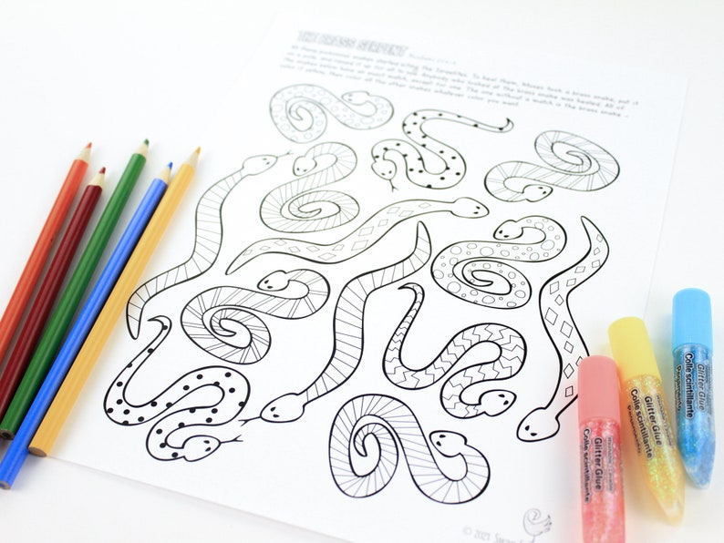 Brass Serpent Bible Coloring Page for Kids Printable Old Testament ...