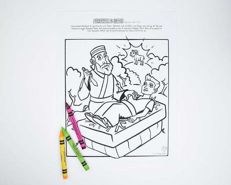 Abraham and Isaac Bible Craft Printable Worksheet Old Testament Lesson ...