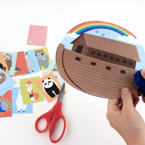 Noah's Ark Matching Game Children's Bible Learning Activities for Youth ...