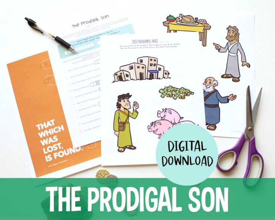 The Prodigal Son Bible Story Activity - Etsy
