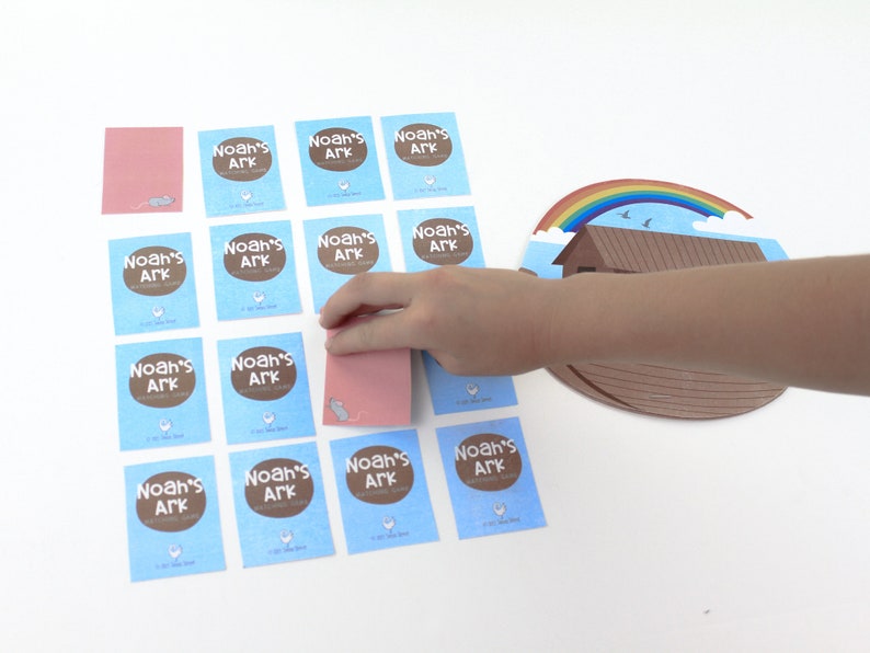 Noah's Ark Matching Game Children's Bible Learning Activities for Youth ...