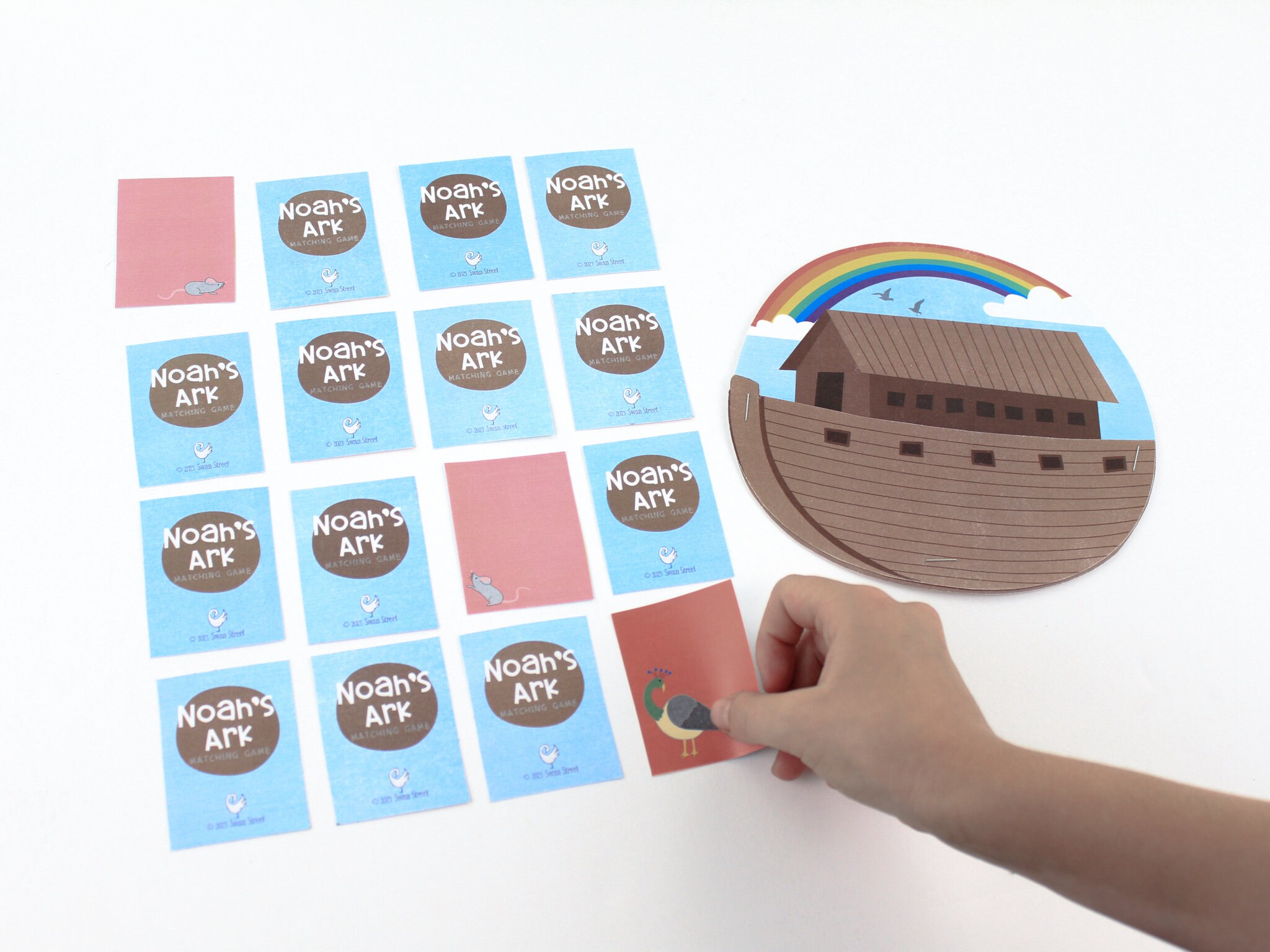 Noah's Ark Matching Game Children's Bible Learning Activities for Youth ...