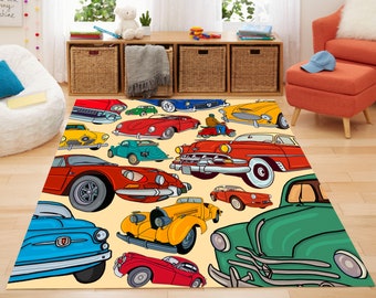 Classic Car Area Rug - Etsy