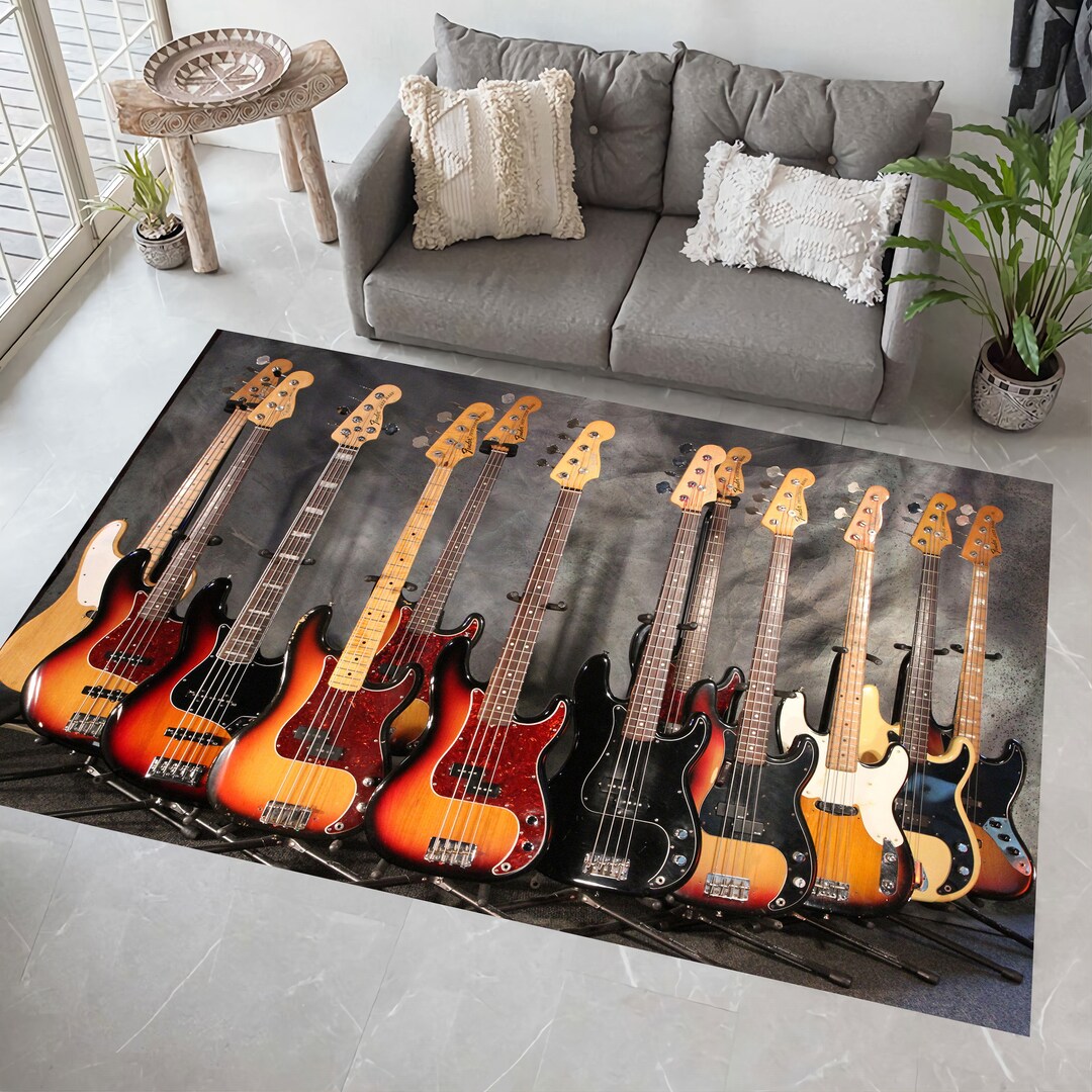 Guitar Rug,electro Guitar Rug,rock Music Rug,music Rug,living Room Rugs ...