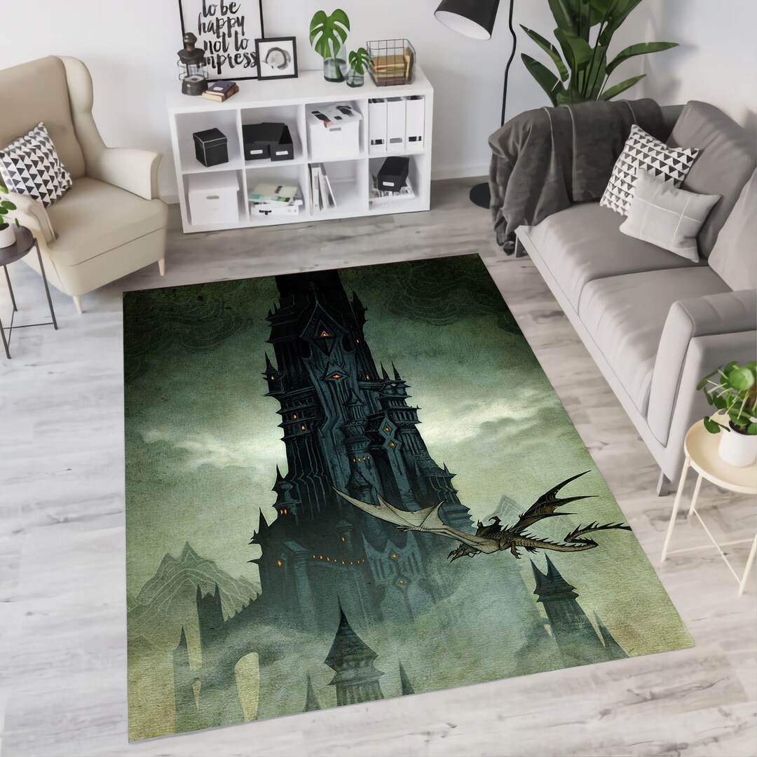 Dragon Ruglord of the Rings Rugfantasty Art Rugcity - Etsy