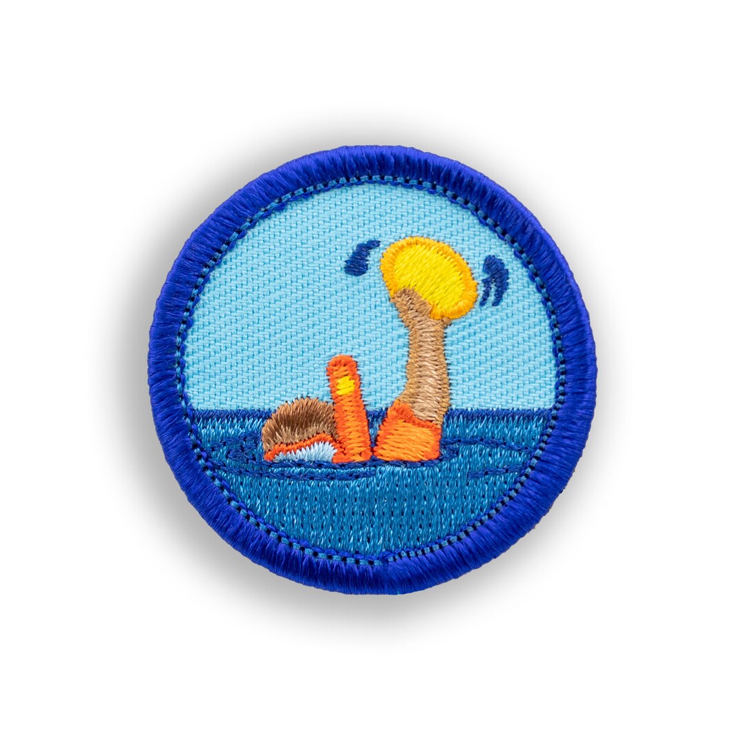 Disc Diver Bogey Badge - Disc Golf Patches - 1.5" Diameter Embroidered ...