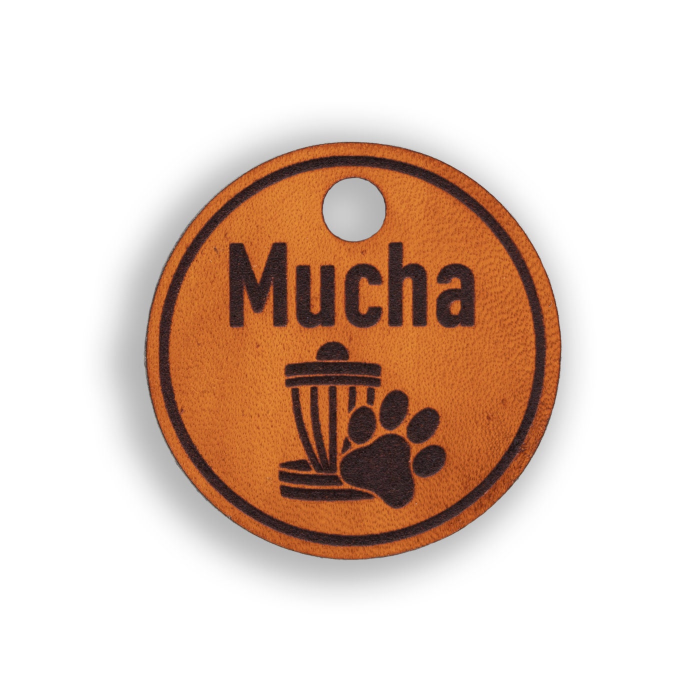 Disc Golf Dog Tags - Real Leather Custom Engraved Dog Tag - Etsy