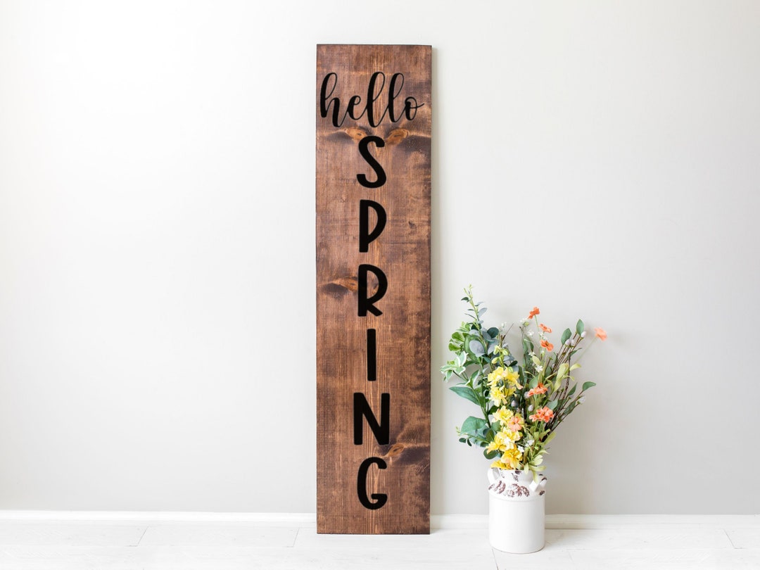 Hello Spring Porch Sign, Easter Porch Sign, Summer Porch Sign, Porch ...
