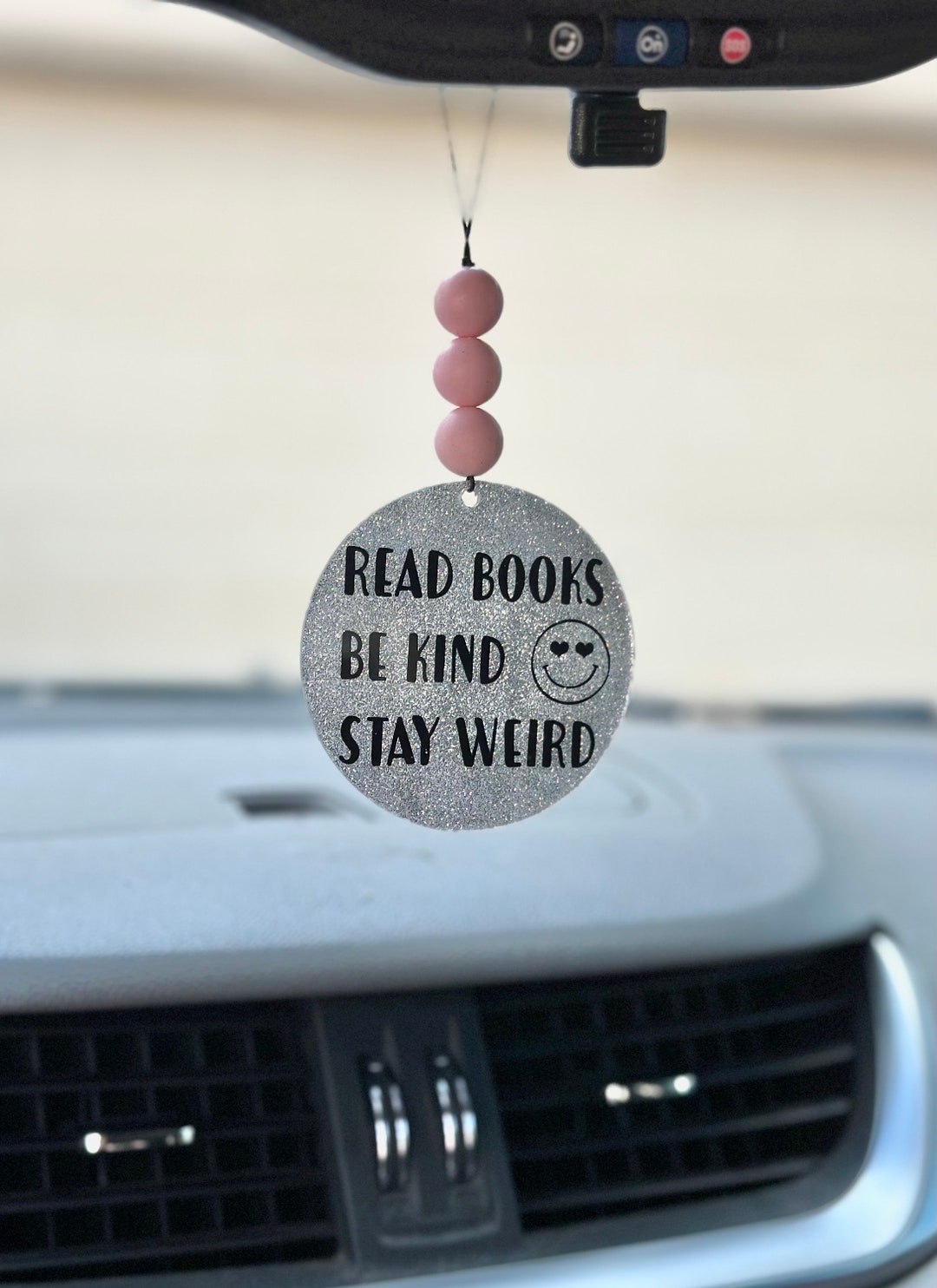 Car Charm Rearview Mirror Charm Read Books Stay Weird - Etsy