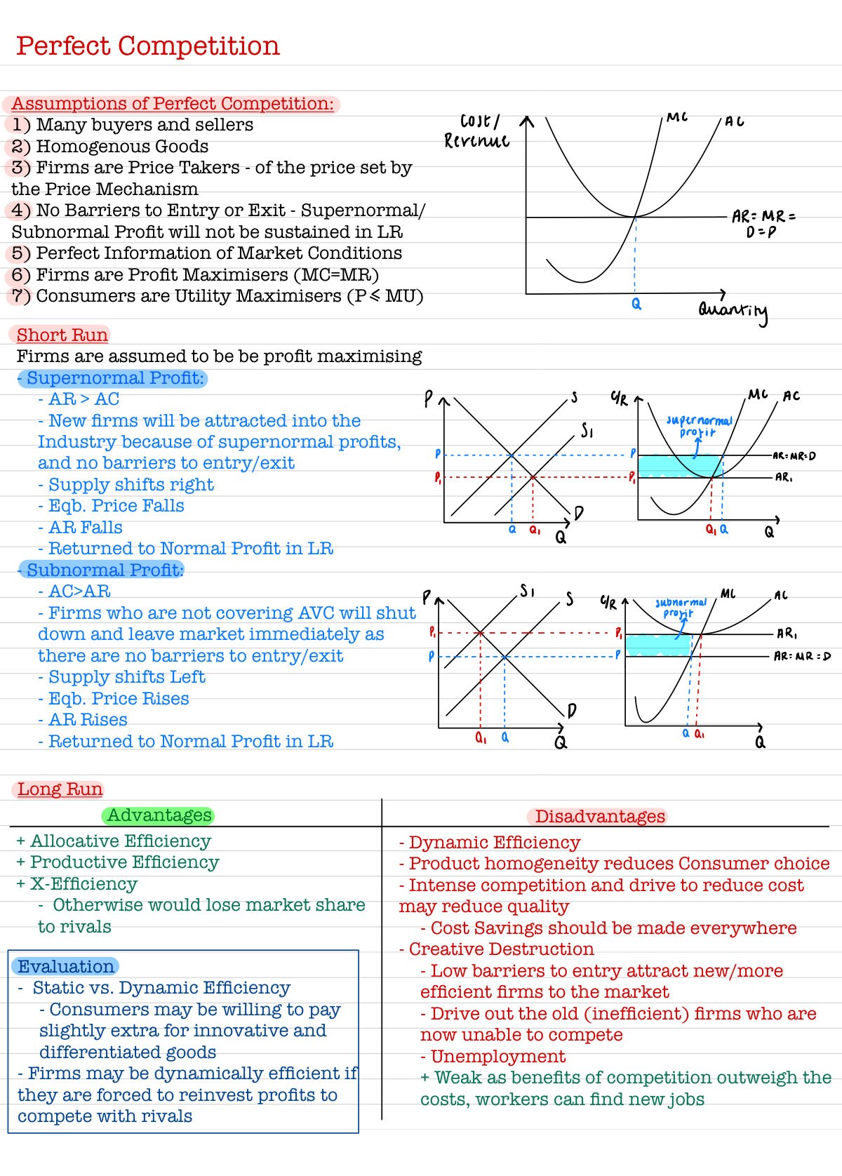 AQA A-level Micro Economics Notes by A Student - Etsy