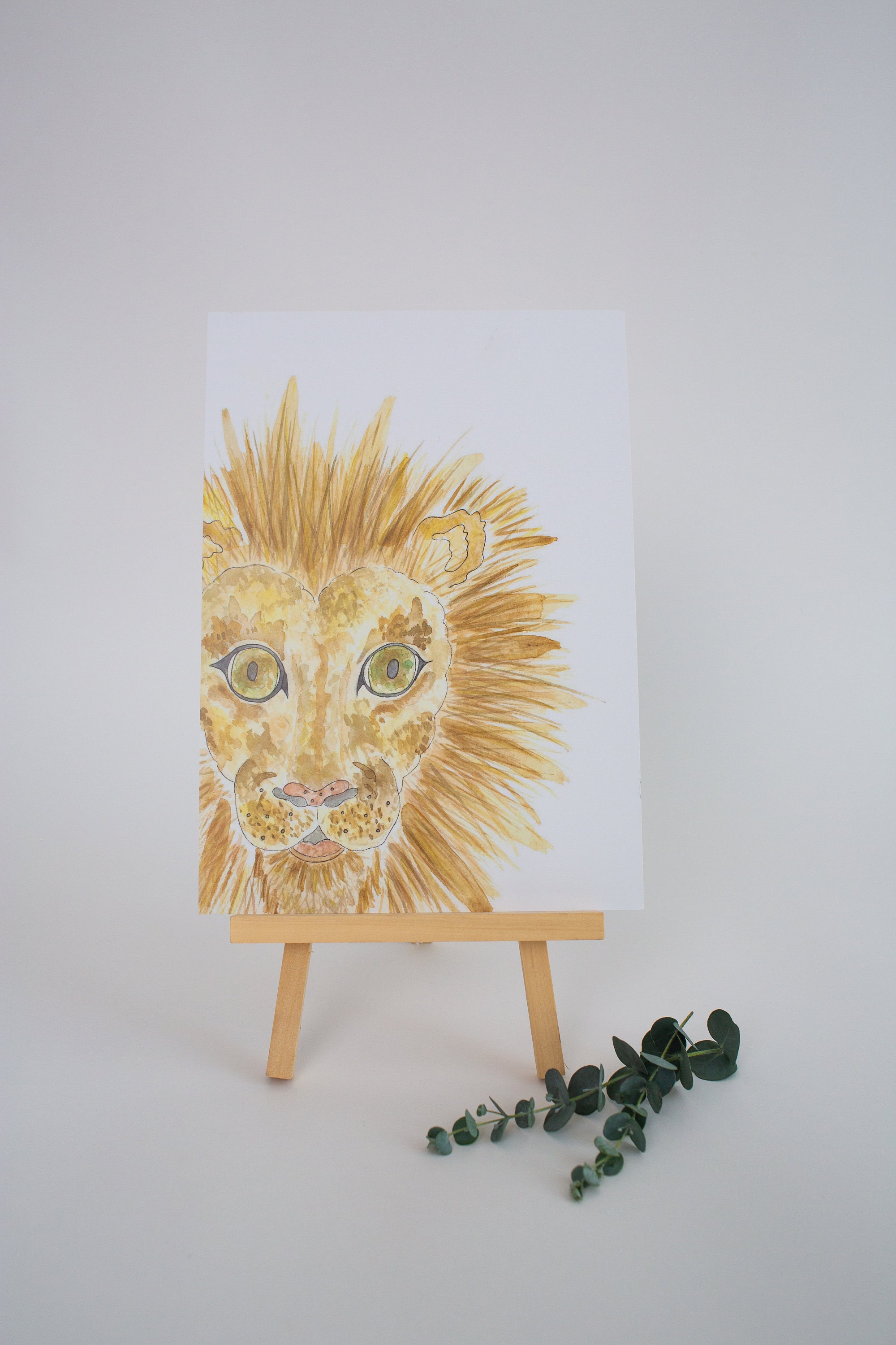 Poster lion A4 Portrait - Etsy