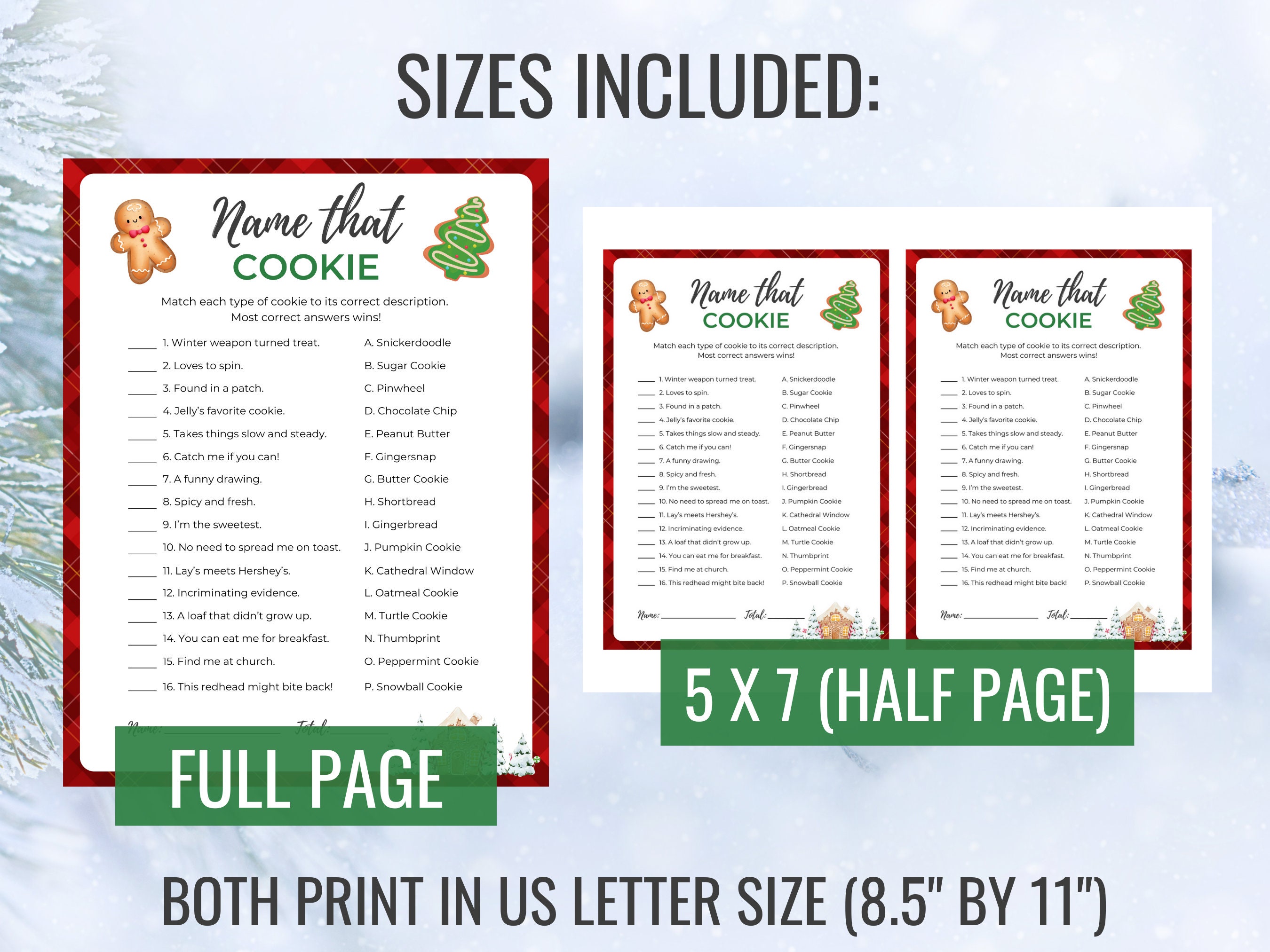 Name That Cookie Christmas Game | Holiday Party Activity (printable) - Etsy