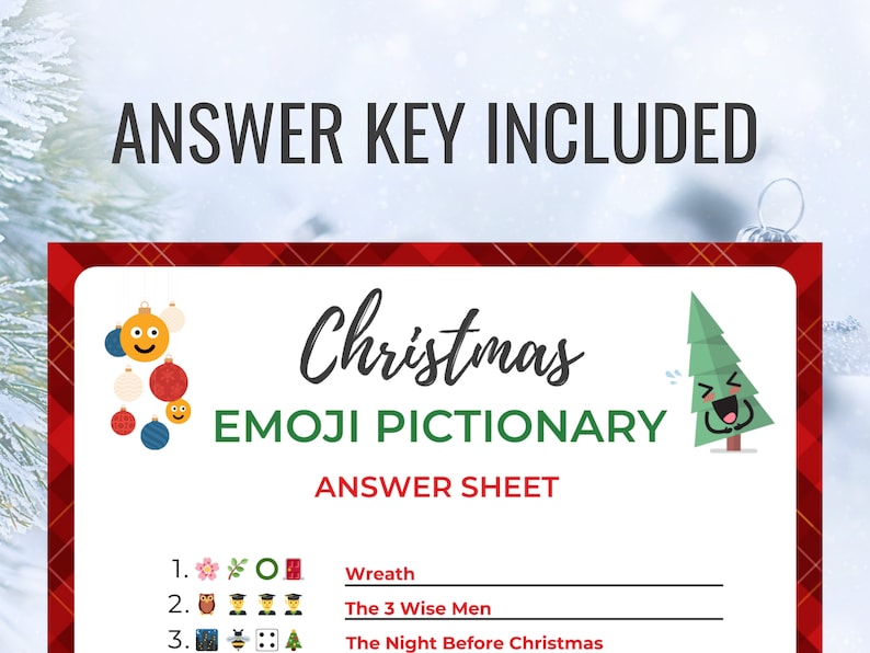 Christmas Emoji Game | Christmas Emoji Pictionary | Christmas Emoji ...