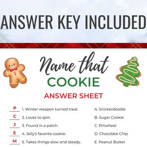 Name That Cookie Fun Christmas Game | Christmas Activity Sheet ...