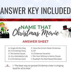 Name That Christmas Movie Game | Printable Holiday Party Activity ...