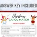 Christmas Carol Match Game | Printable Christmas Game | Christmas ...